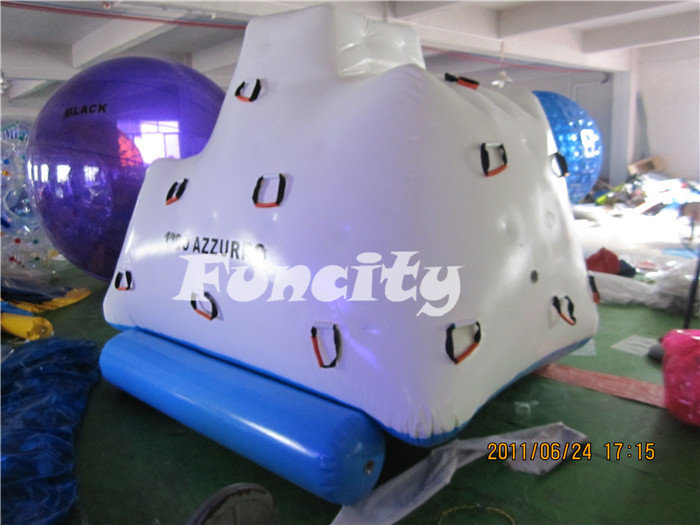 0.9MM PVC Tarpaulin White Color Inflatable Rock Slide for Summer Water Game and Water Sports