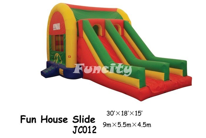 9m*5.5m*4.5m Inflatable Fun House Slide For Kids Playing , Having Fun