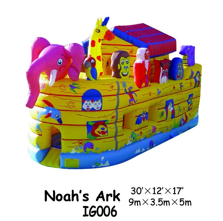 Noah's Ark Inflatable Bounce House For Sale In Water-proof PVC Tarpaulin Material