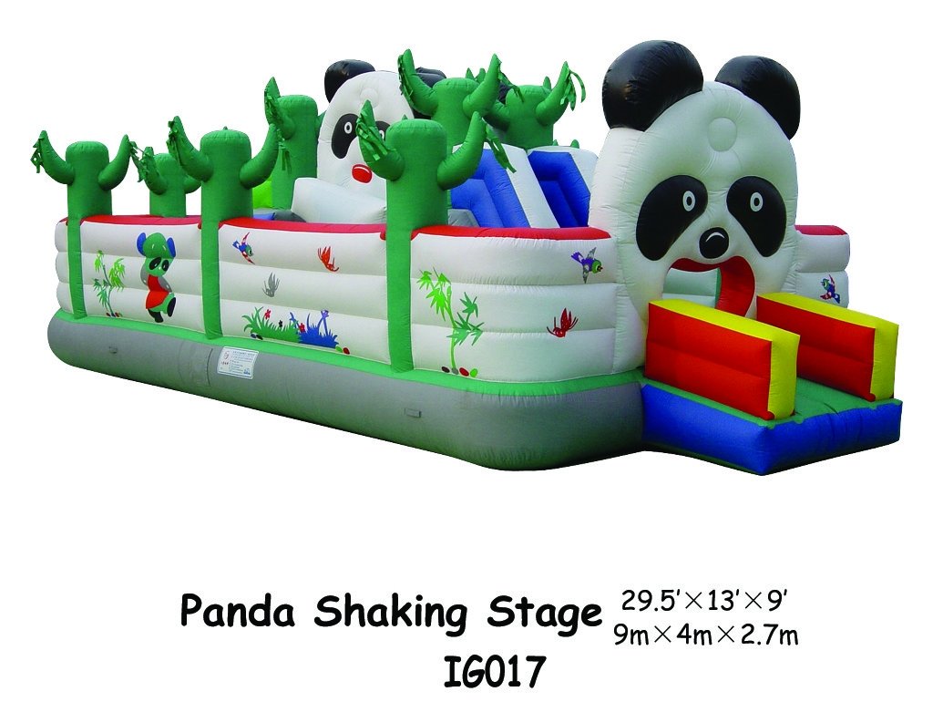 Panda Shaking Stage Inflatable Bouncer Playground Equipment For Kids Playing Fun