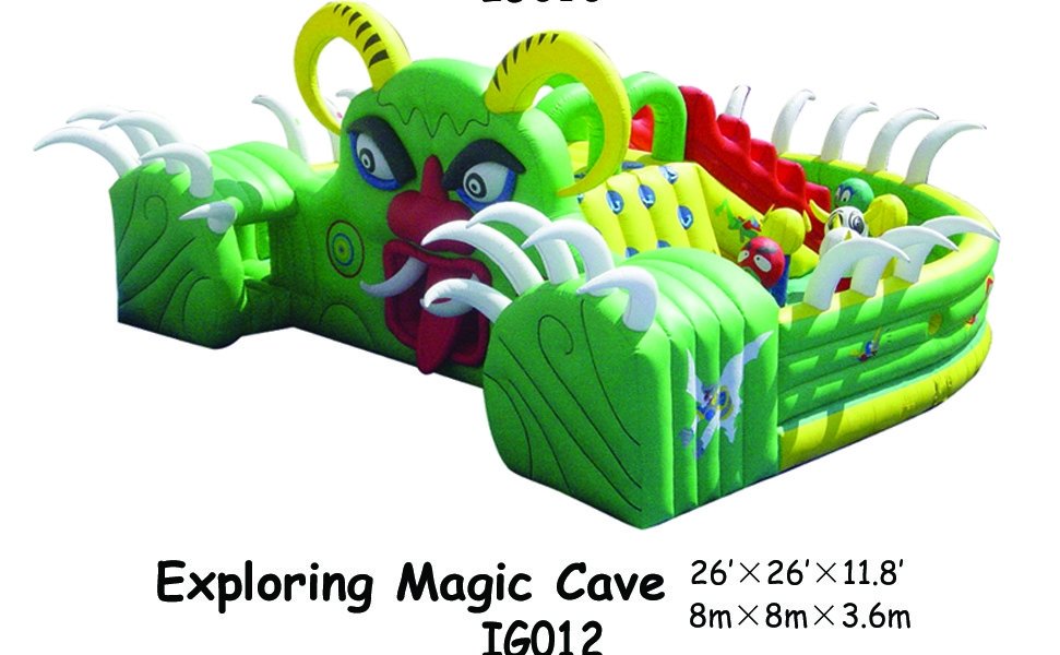 Exploring Magic Cave Inflatable Plagroungd Equipment With Small Slide For KIds