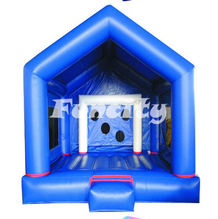 CE Approval Blue Color Inflatable Castle Bouncer For Playing Camping Outdoors
