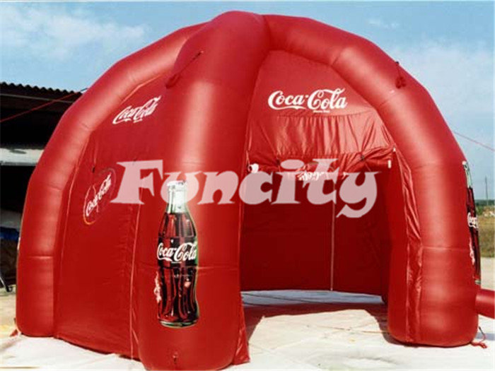 Water Proof Red Advertising Inflatable Air Tent / PVC Tarpaulin Blow Up Dome Tent