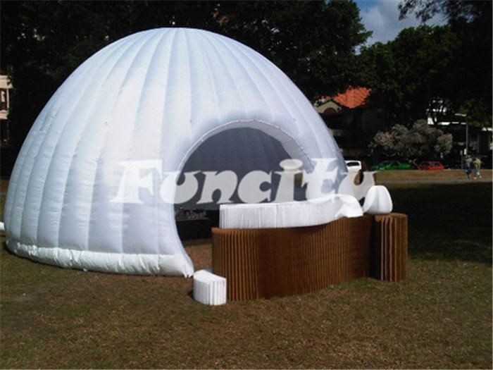 White Dome Commercial Inflatable Air Tents Easy Set Up 3 - 5 Years Lifespan
