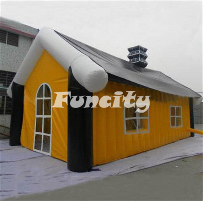 Anti - UV 0.55MM PVC Tarpaulin Inflatable Lawn Tent / Family Tent For Travelling
