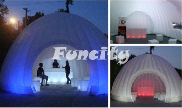 Easy Set Up Inflatable Dome Tent / Commercial Event Tent With Led Light Party