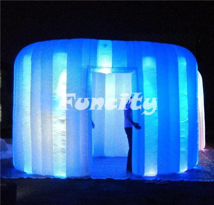 Cube Shaped Commercial Inflatable Party Tents Customized Size 1 Year Warranty