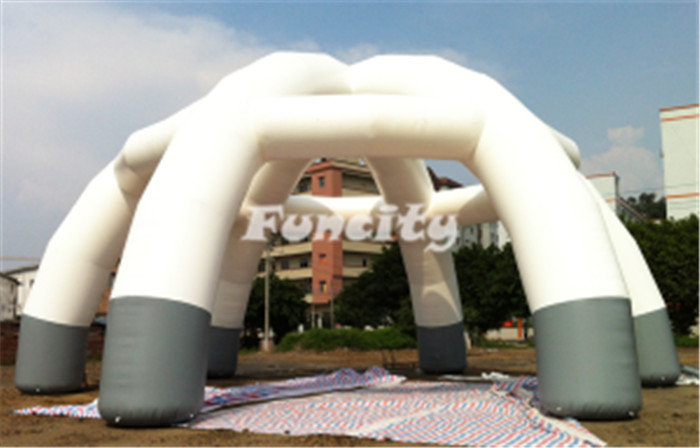 Durable 0.6mm PVC Tarpaulin Inflatable Car Tent Outdoor / Dome Tent Rental