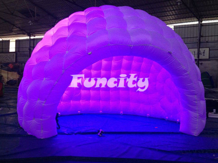 Outdoor Inflatable Air Tent / Dome Tent With Led Light 3 - 5 Years Lifespan