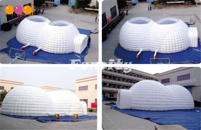 Versatility Inflatable Double Dome Tent Outdoor Rental In Customized Size