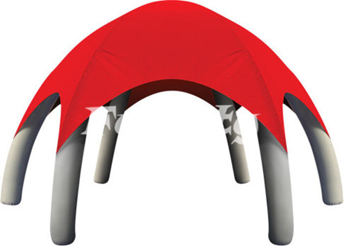 Red Inflatable Air Tent / Outdoor Tent Rental for Car 7.47M Diameter Size