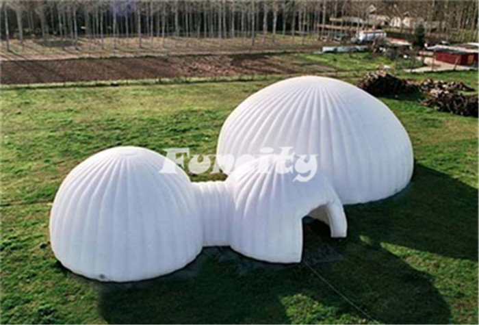 Special Three Dome Inflatable Air Tent / Inflatable Igloo Tent With 1 Year Warranty