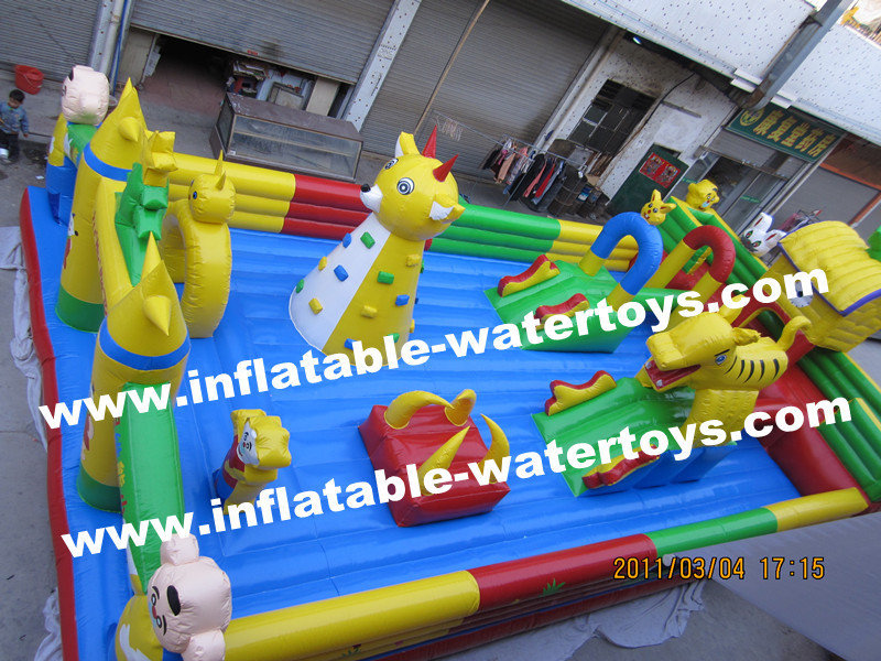 Winne the Pooh PVC Tarpaulin (Plato) Inflatable Amusement Park,Giant Inflatable Fun City