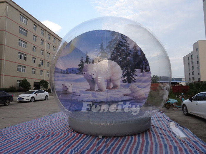 Christmas Outdoor Decoration 5M Giant Inflatable Human Snow Globe
