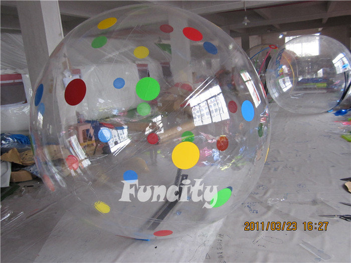 0.8mm TPU or PVC Huge Human Sphere Inflatable Walking On Water Ball