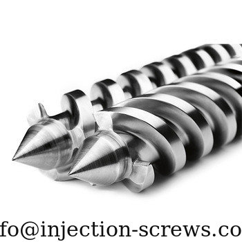 Nitrided  Bimetallic Conical Twin Screw Stable Performance Customized Size