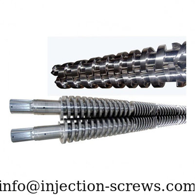 SJSZ55 120 110 Conical Twin Extruder Screw And Barrel Spare Parts