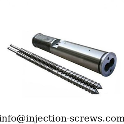 Bimetallic Plastic Extruder Parts Twin Screw Barrel Oem Design