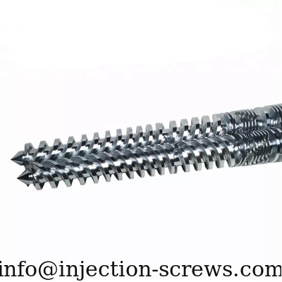 38CrMoAIA Kabra Parallel Twin Screw For PVC Extruder 130kg/H~150kh/H