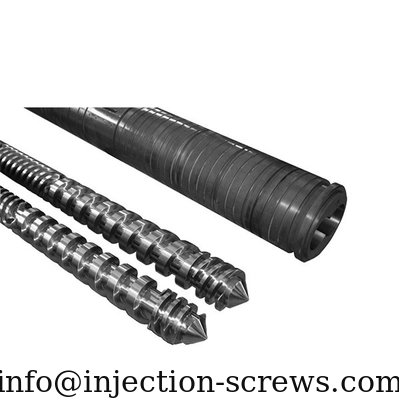SJSZ55 120 110 Conical Twin Extruder Screw And Barrel Spare Parts