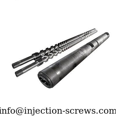 Pellets Granules Extruder Screws And Barrels 8000mm  Length Oem Service