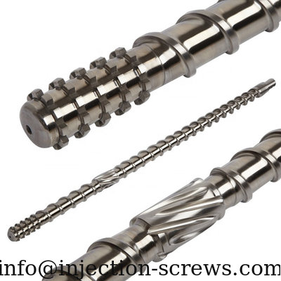 Miniature Plastic Extrusion Screw And Barrel  60~62 HRC Hardness OEM  Odm Service