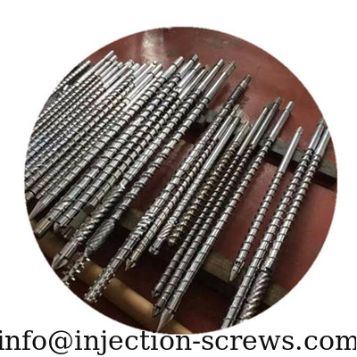 Rubber Pin Cold Feed Screw /  Extrusion Screw And Barrel  Nitrided Surface