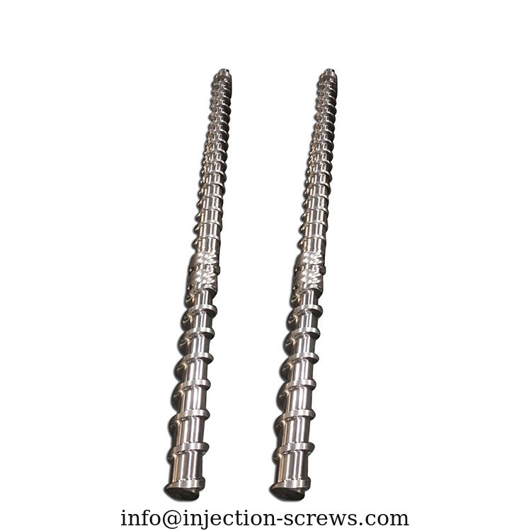 Nitrided Plastic Extrusion Screw For PVC Pipe Profile  Pellets Extruder