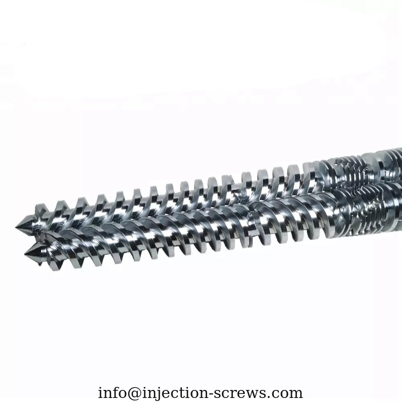 38CrMoAIA Kabra Parallel Twin Screw For PVC Extruder 130kg/H~150kh/H