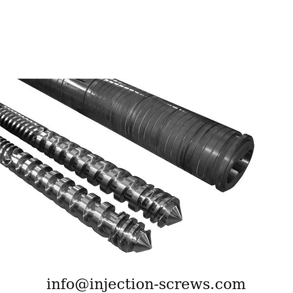 SJSZ55 120 110 Conical Twin Extruder Screw And Barrel Spare Parts
