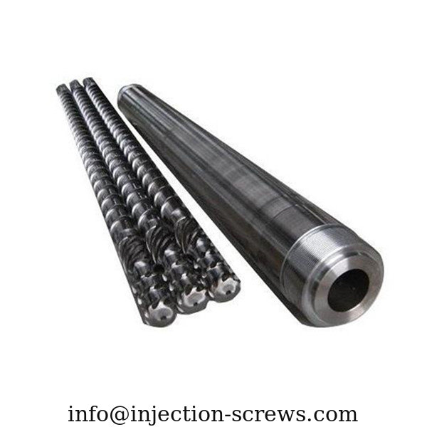 Smaller Shear Stress  Conical Twin Screw Plastic Extruder Replacement Parts
