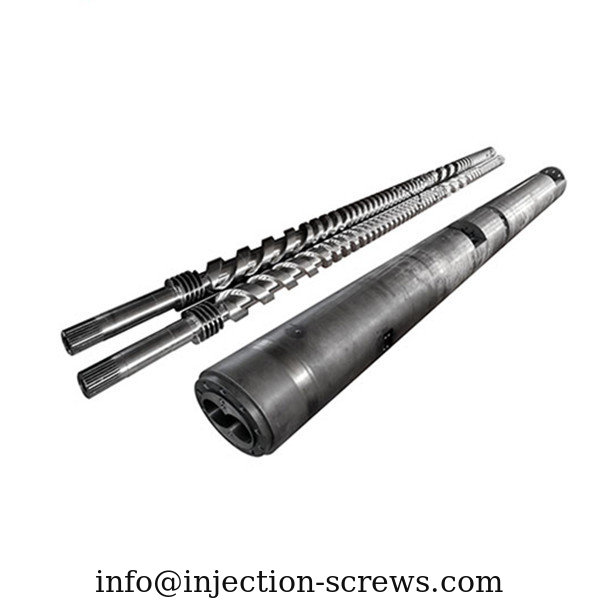 Pellets Granules Extruder Screws And Barrels 8000mm  Length Oem Service