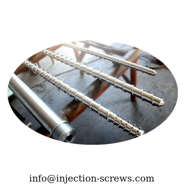 Professional Screw Of Injection Moulding Machine HRV 60-80 Nitrided Hardness