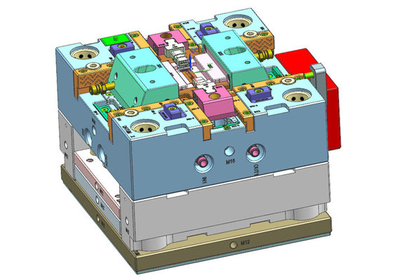 Electronic Components Two Cavity Mold Metal Insert Injection Molding