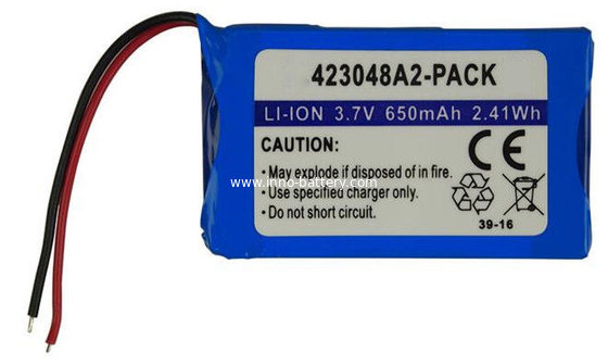 423048A2-PACK 3.7V 650mAh Rechargeable Lithium-ion Battery  UL1642 approved