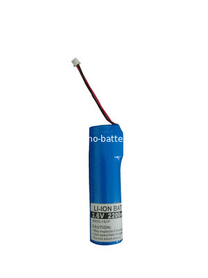 Custom-made Cylindrical liLithium-ion Battery pack 18650-1S1P 3.6V, 2200mAh, 7.92Wh with Protect Circuit and connector