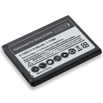 Replacement mobile phone battery for Samsung Galaxy SIII /I9300 3.7V 2100MAH