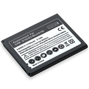 Replacement mobile phone battery for Samsung SIII Mini/i8160/i8190 3.8V 1500MAH