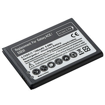 Replacement mobile phone battery for Samsung Galaxy ACE/S5830  3.7V 1350MAH