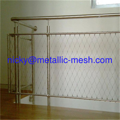 Inox Cable Mesh For Stair Railing Infill