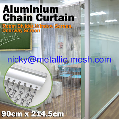Assorted Aluminum Double Hooks Chain Fly Screen Door Curtain