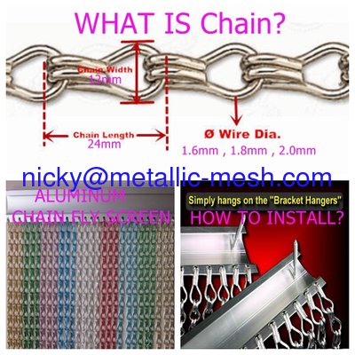 Hanging Chain Link Insect &amp; Fly Screen