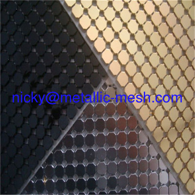 Decorative Aluminum Sequins Fabric Mesh For Table Cloth / Table Runner