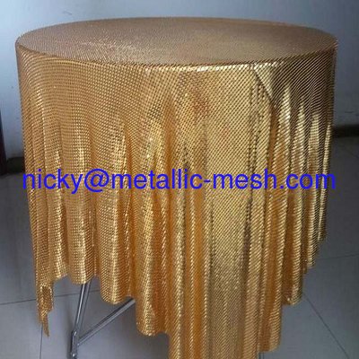 Decorative Aluminum Sequins Fabric Mesh For Table Cloth / Table Runner