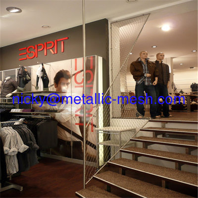 Decorative Flexible Inox Cable Mesh For Supermarket & Shopping Hall
