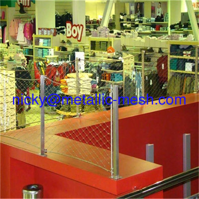 Decorative Flexible Inox Cable Mesh For Supermarket & Shopping Hall