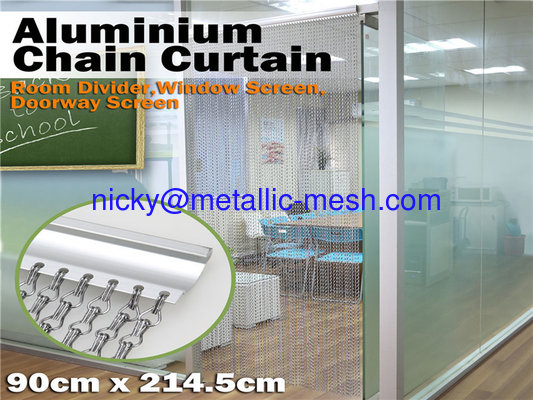 Aluminum Chain Curtain Fly Screens/Anodized Fly Door Chain Curtains Factory