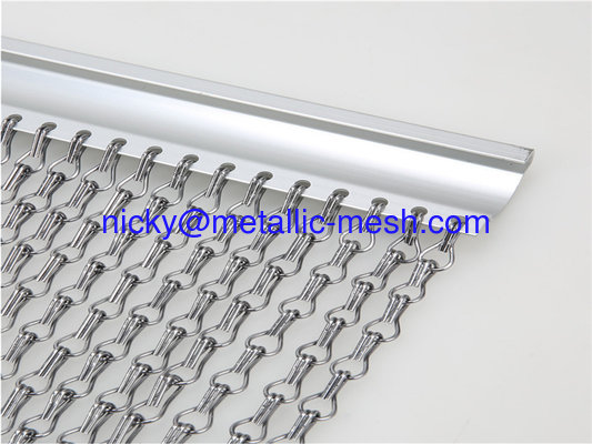 Aluminum Chain Curtain Fly Screens/Anodized Fly Door Chain Curtains Factory