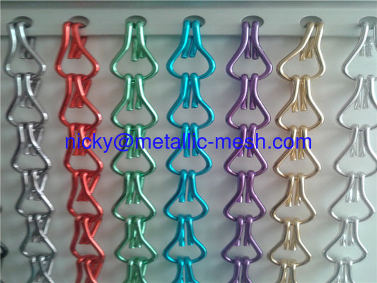 Aluminum Chain Curtain Fly Screens/Anodized Fly Door Chain Curtains
