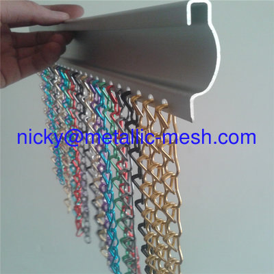 Various of Colors  Aluminum Chain Fly Screen / Aluminum Chain Curtain